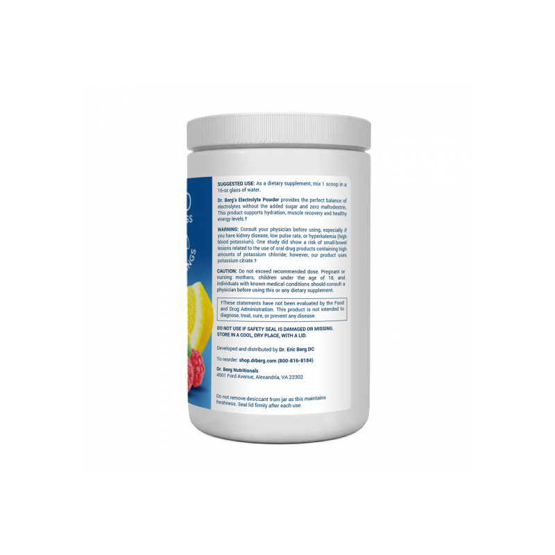Electrolyte Powder Raspberry & Lemon Natural Flavor 100 Servings